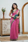 Pink Maheshwari Tissue Silk Cotton Saree | Handloom Beauty for Womens